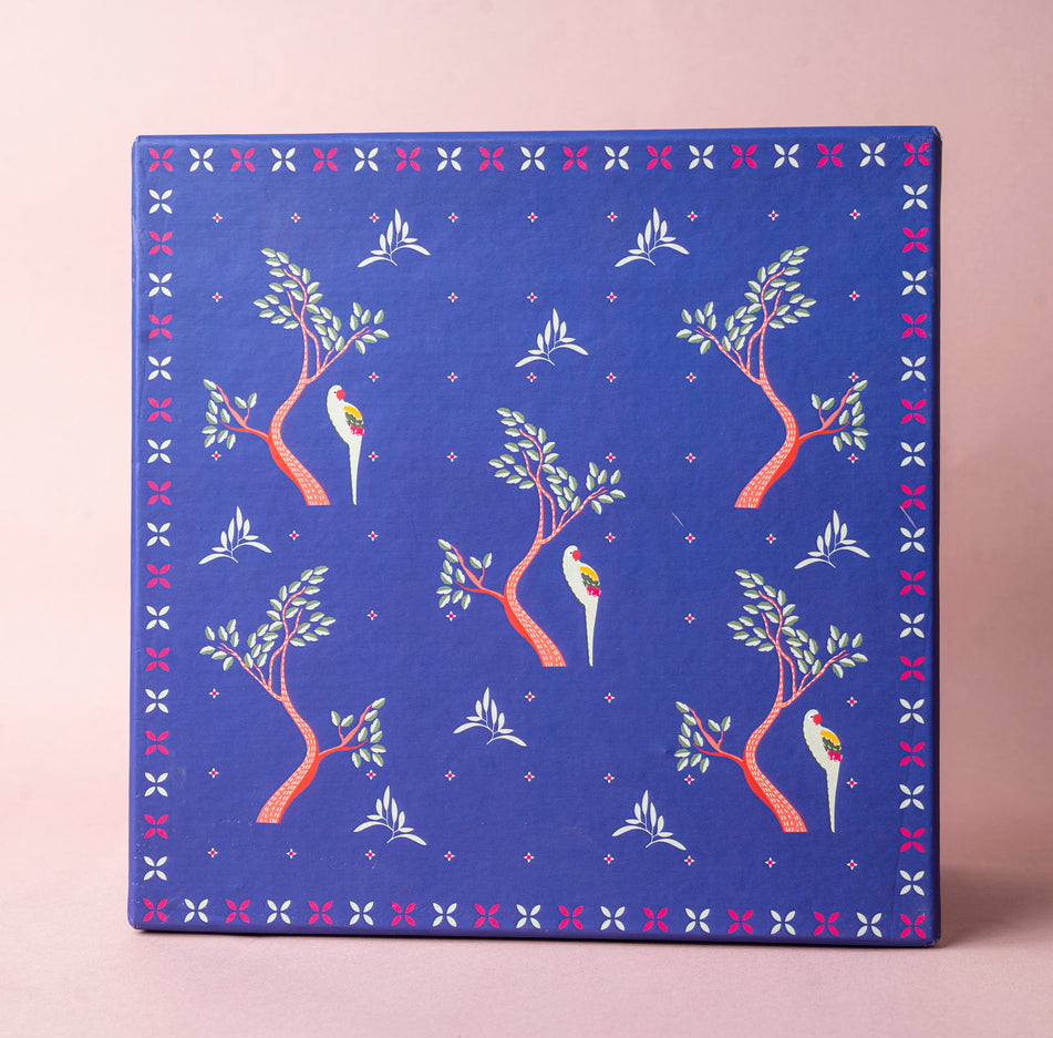 Char Bagh Rigid Gift Box ( Cobalt Blue ) – The Packing Company