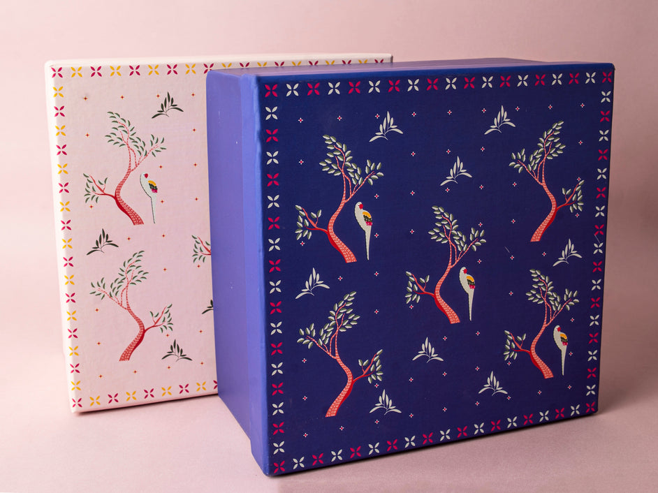 Char Bagh Rigid Gift Box ( Cobalt Blue ) – The Packing Company
