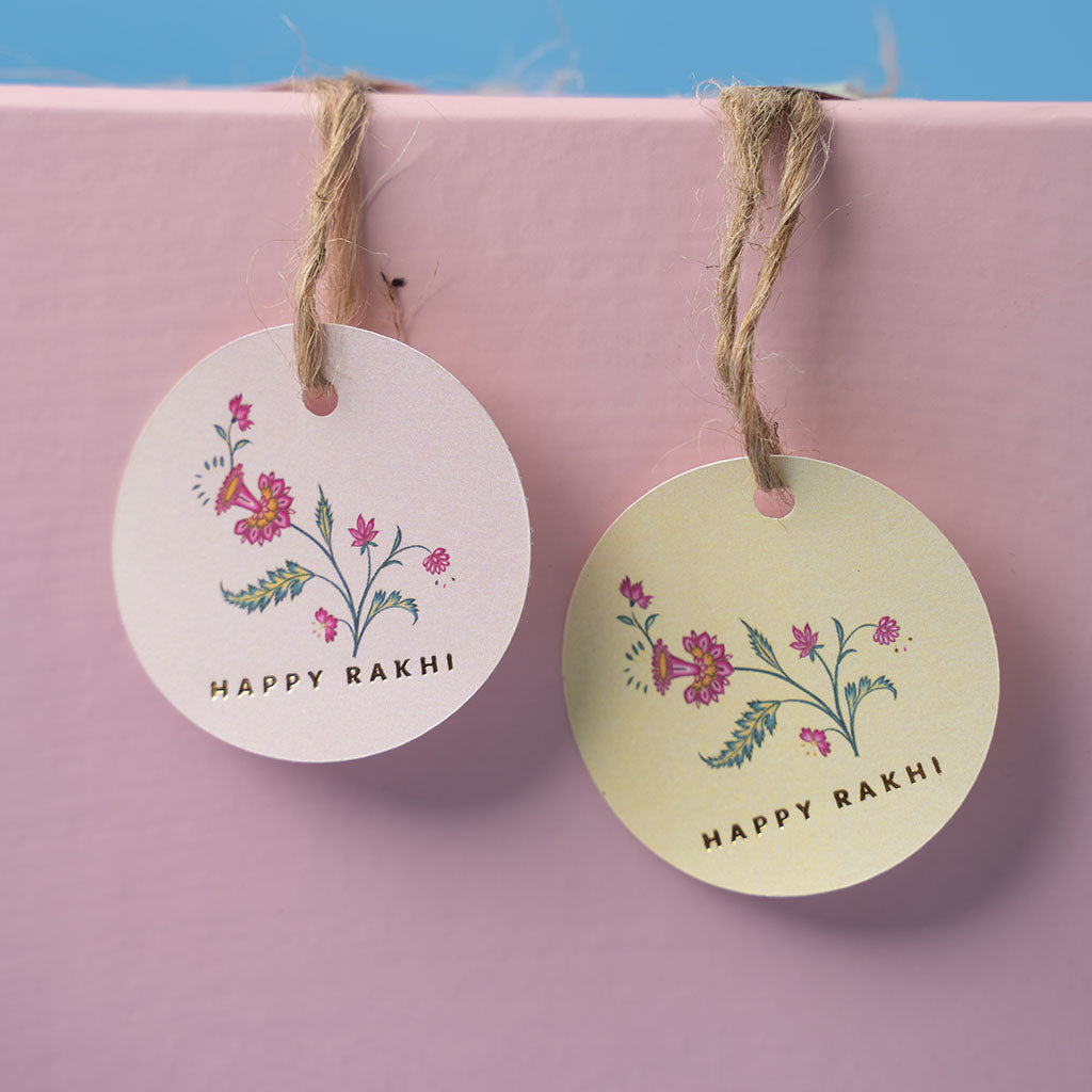 Happy Rakhi Tag (Round Pack of 10) – The Packing Company