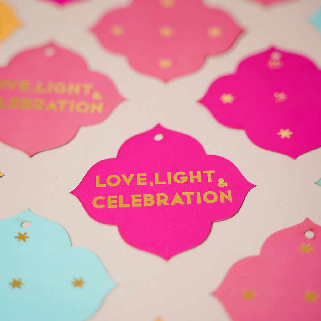 Festive Tag - Light Blue (Pack of 10 pcs - Love, Light & Celebration ...