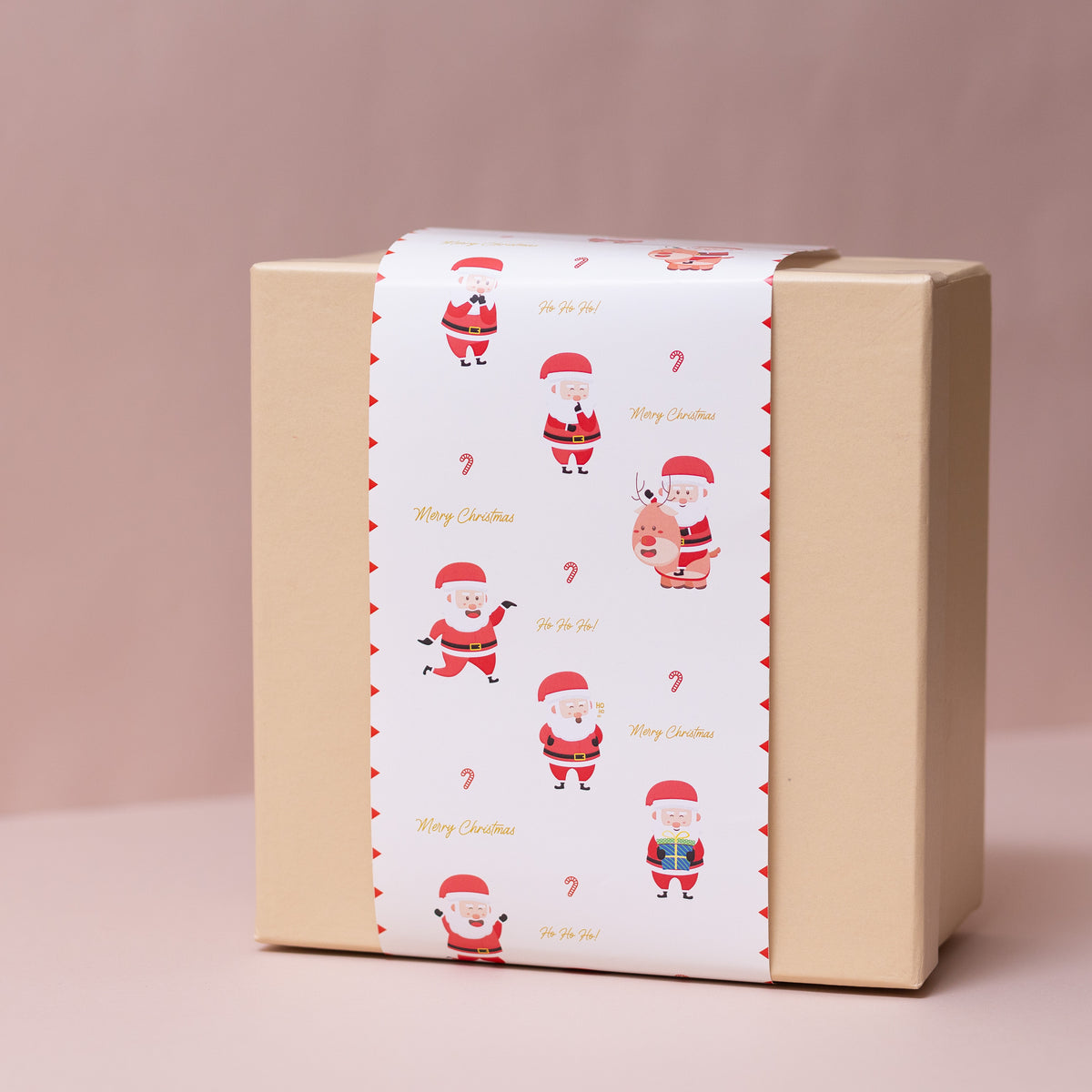 Christmas Cream Gift Box with Santa Sleeve – The Packing Company