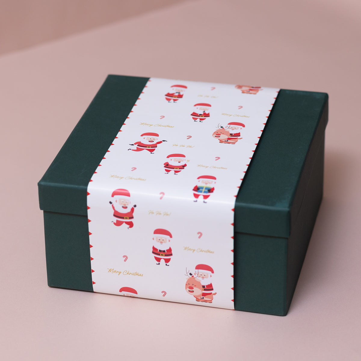 Christmas Green Gift Box with Santa Sleeve – The Packing Company
