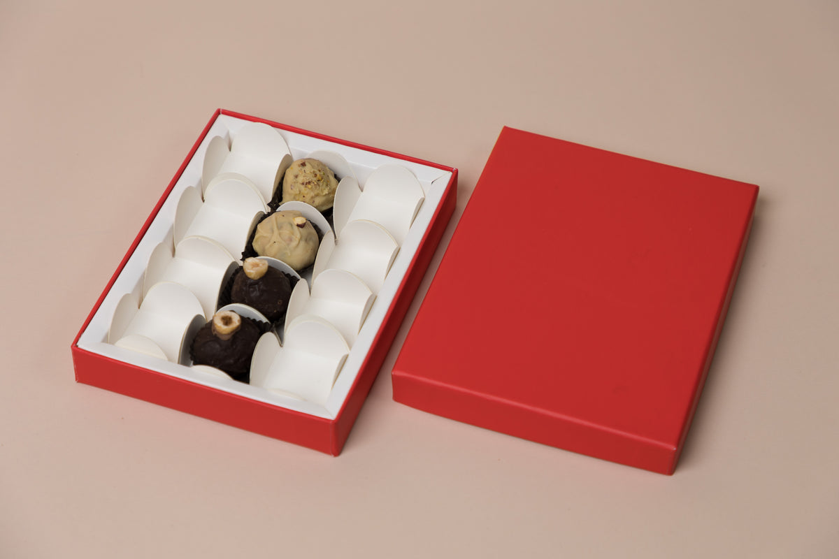 Red Rigid Chocolate Box (Cavity of 12 pcs) – The Packing Company