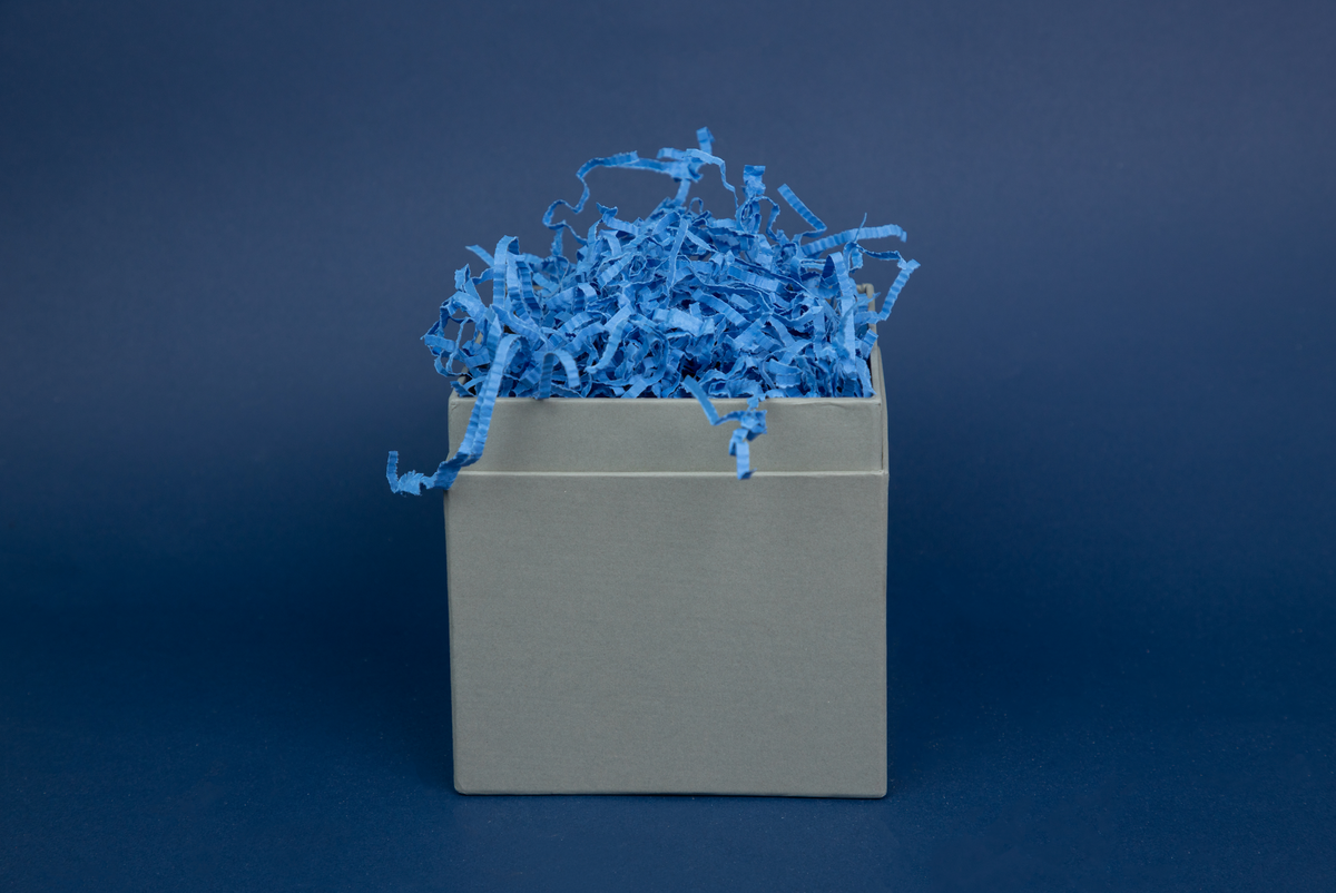 Blue Shredded Paper – The Packing Company