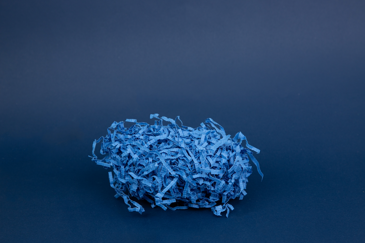Blue Shredded Paper – The Packing Company
